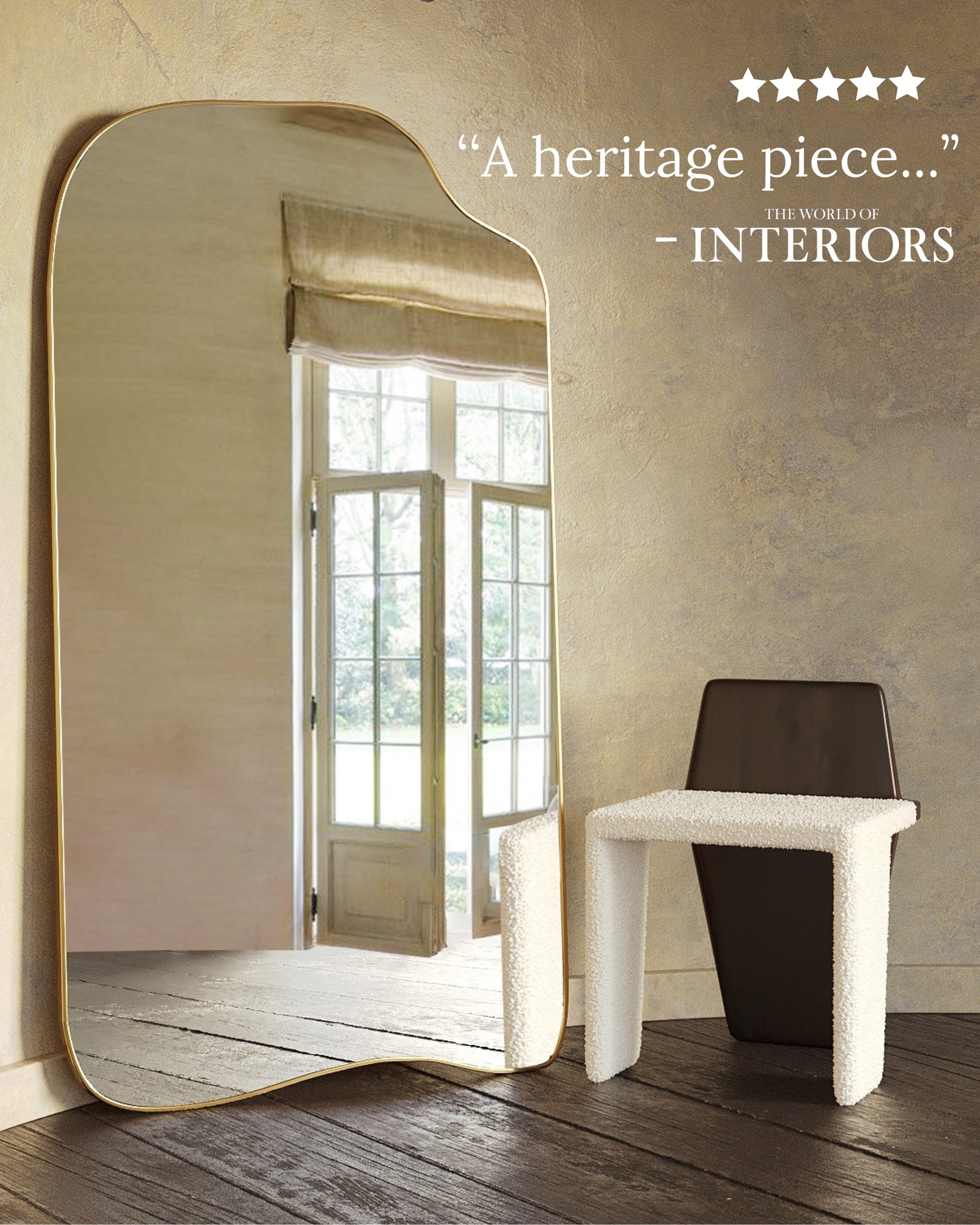 Shelda Gold Wall Mirror | Antique Mirrors | Ethnik Living – ETHNIK LIVING