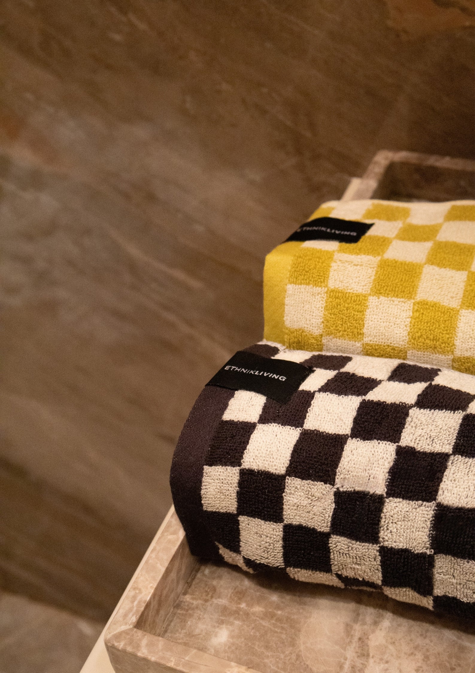 Checkered Towel - Cotton – ETHNIK LIVING